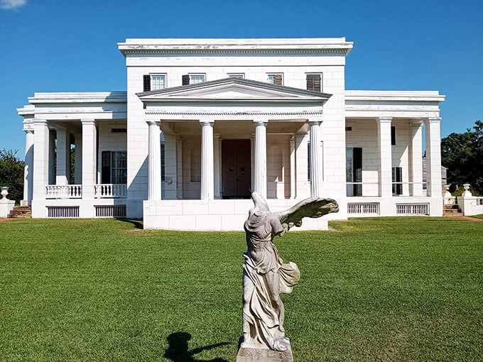 Gaineswood stands as one of America's finest Greek Revival mansions, its gleaming white columns practically demanding you don your Sunday best.