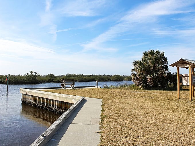At Gamble Rogers State Park, this simple dock invites contemplation &ndash; or fishing &ndash; depending on whether you brought your philosophy or your tackle box.
