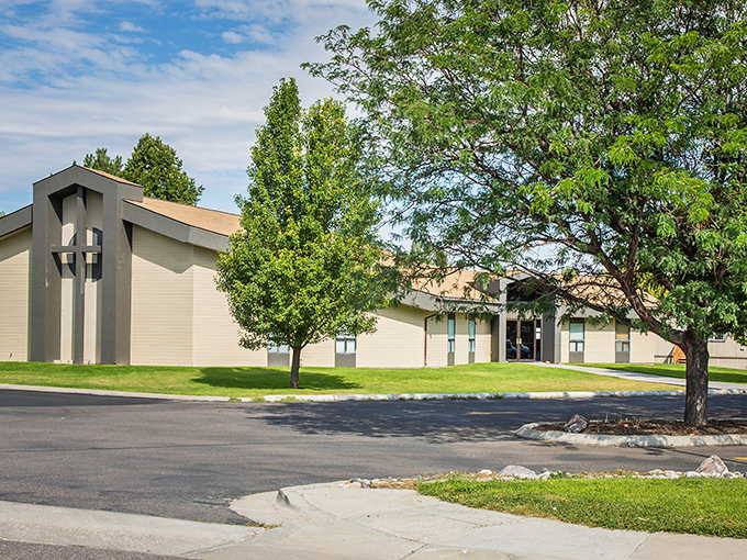 Places of worship dot the Chubbuck landscape, offering spiritual community without architectural pretension. The well-maintained grounds reflect the values of the congregation.