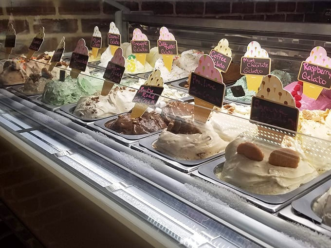 Gelato colors that pop like an Italian summer vacation. These frozen masterpieces are the perfect reward after a marathon shopping session.