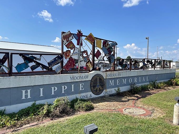 The Hippie Memorial stands as America's most unexpected roadside attraction&mdash;peace, love, and quirky artistic expression in the heartland.