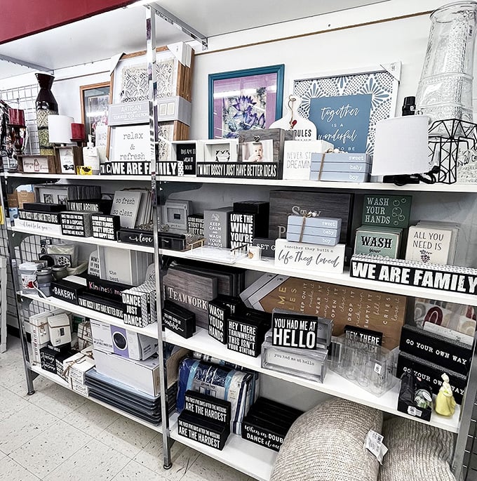 Word art that speaks volumes about our homes. Nothing says "I adult occasionally" like a wall sign reminding you to wash your hands.