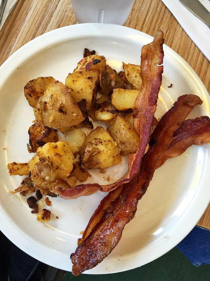 Bacon and potatoes: breakfast's power couple. Golden Harvest cooks these humble ingredients with the respect they deserve.
