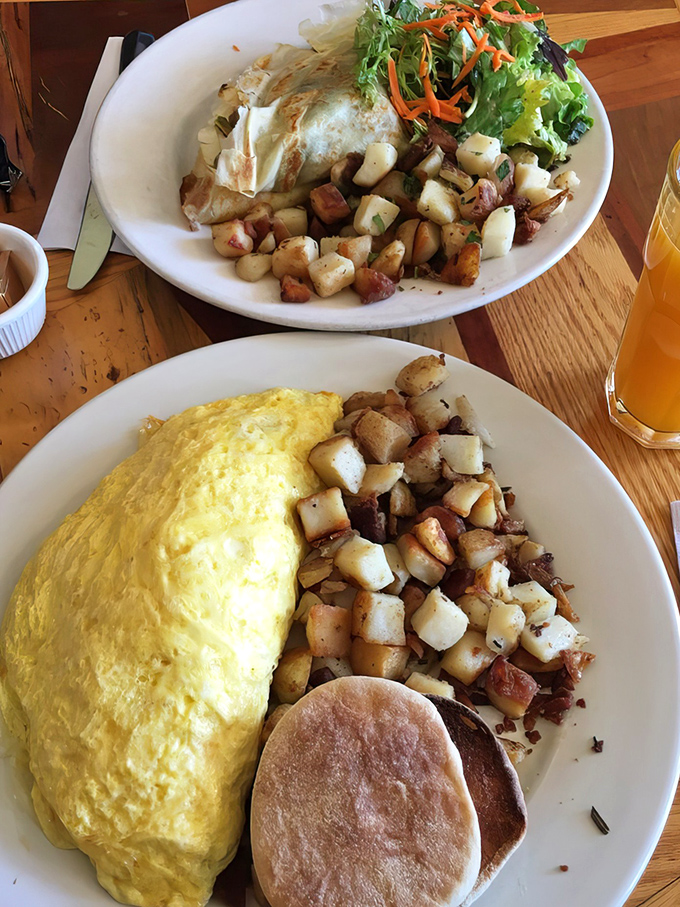 Breakfast platters that answer the eternal morning question: "Why choose between eggs, potatoes, and toast when you can have it all?"