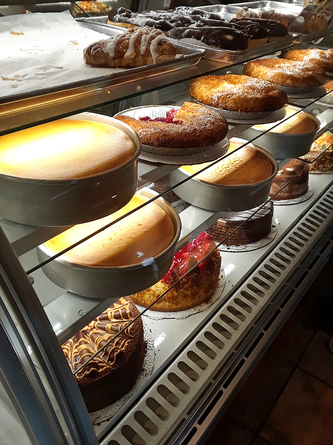 The dessert case&mdash;where willpower goes to die. These homemade pies and cakes aren't just served, they're presented with justified pride.