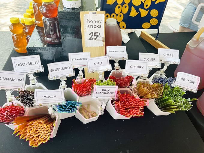 Honey sticks in every flavor imaginable&mdash;nature's original candy store. Remember when lollipops were just sugar? These are what bees intended.