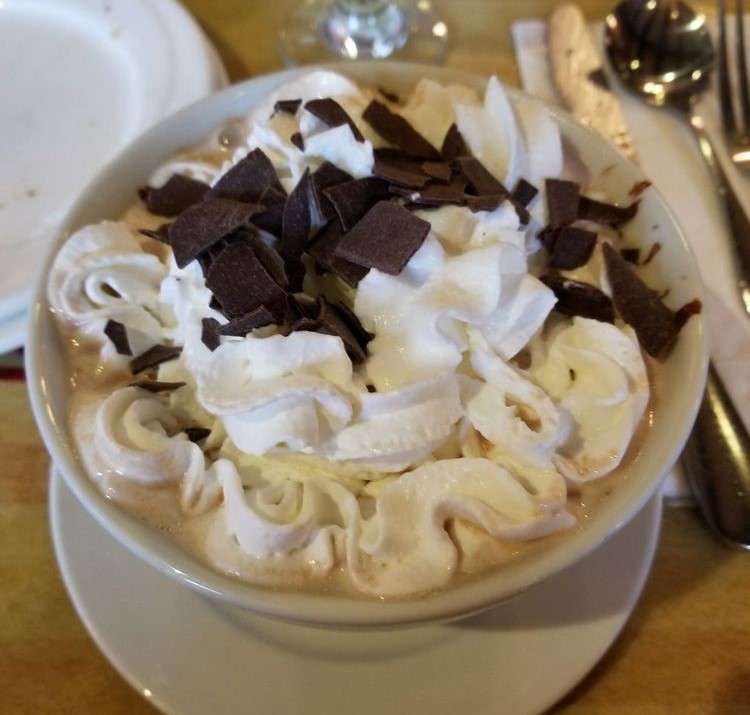 Hot chocolate that doesn't know it's in Ohio&mdash;topped with a cloud of whipped cream and chocolate shavings that transport you straight to a Parisian caf&eacute;.