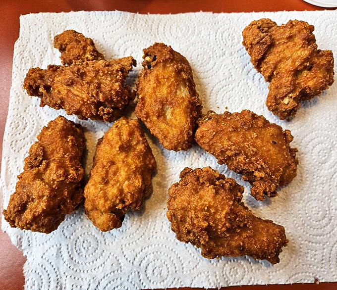 These wings aren't just fried, they're transformed&mdash;crispy armor protecting tender meat within, ready to be dunked in your sauce of choice.