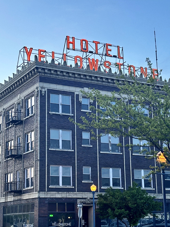 The iconic Hotel Yellowstone sign stands as a beacon of Pocatello's history, reminding us that affordable living doesn't mean sacrificing character.