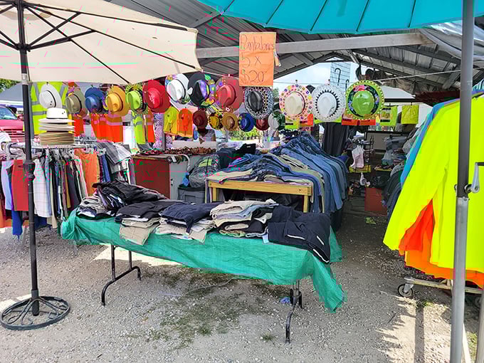 Hat heaven awaits the fashion-forward Texan. From cowboy classics to neon statements, your head's next best friend is somewhere in this display.