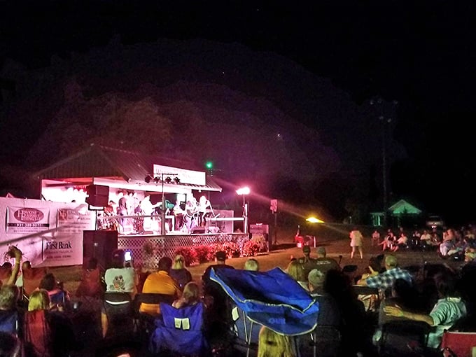 Summer evenings at Jernigan Field bring the community together for concerts under the stars—lawn chairs required, pretension strictly prohibited.
