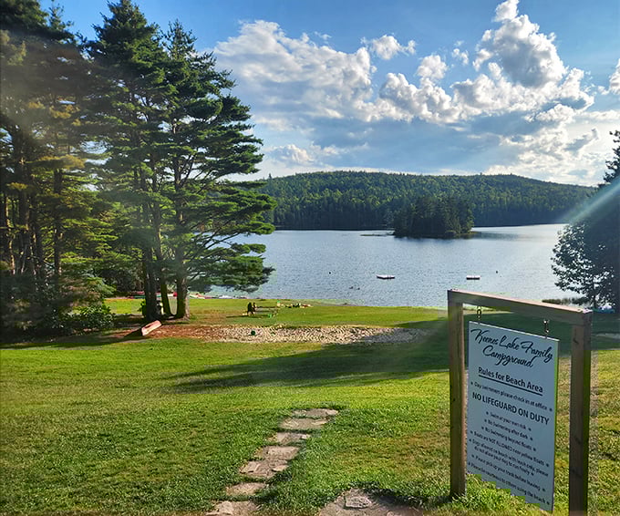 Keenes Lake Family Campground offers that perfect Maine lake experience &ndash; where the water sparkles like it's auditioning for a tourism commercial.