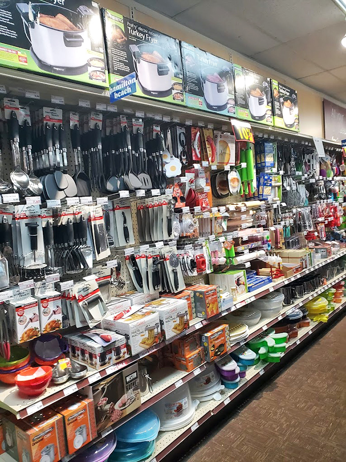 Kitchen tool heaven where spatulas, whisks, and gadgets galore await home chefs looking to upgrade without the sticker shock.