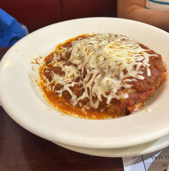 Lasagna that doesn't mess around. Layers of pasta, sauce, and cheese melt together in a harmony that would make any Italian grandmother nod approvingly.