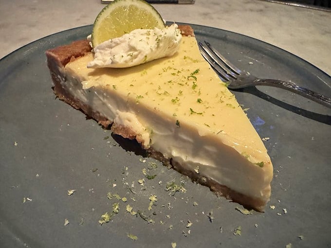 Key lime pie that strikes the perfect balance between sweet and tart. The graham cracker crust provides the ideal foundation for this slice of Florida-inspired heaven.