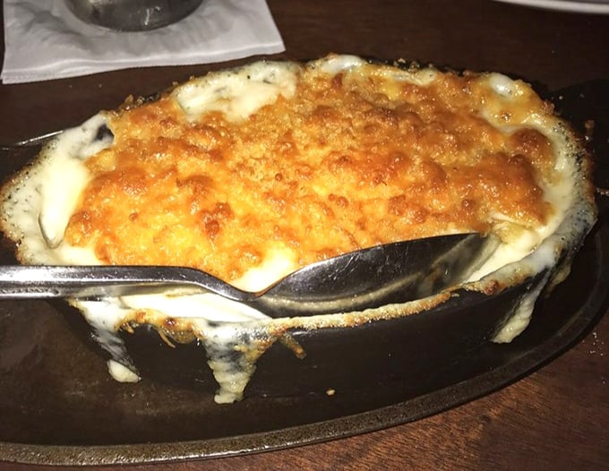 Bubbling cheese perfection that makes you wonder why anyone bothers with fancy food when this exists in the world.