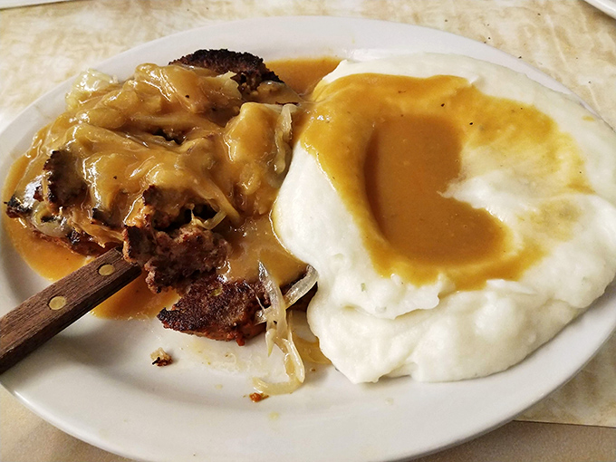 Meatloaf and mashed potatoes&mdash;the comfort food equivalent of a warm hug from your favorite aunt. That gravy river should have its own zip code.