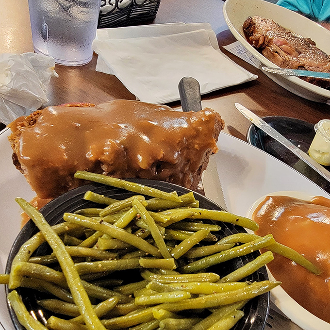 That meatloaf isn't just dinner&mdash;it's an edible hug with gravy. Those green beans aren't just a side; they're permission to indulge.