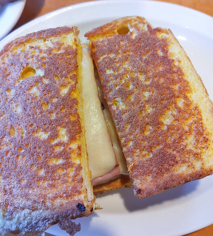 That grilled cheese isn't just a sandwich&mdash;it's a masterclass in simplicity, with perfectly browned bread and cheese melted to stretchy perfection.