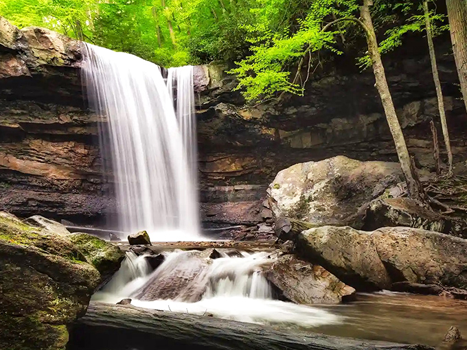 Cucumber Falls proves Mother Nature graduated top of her class in landscape architecture without even trying.