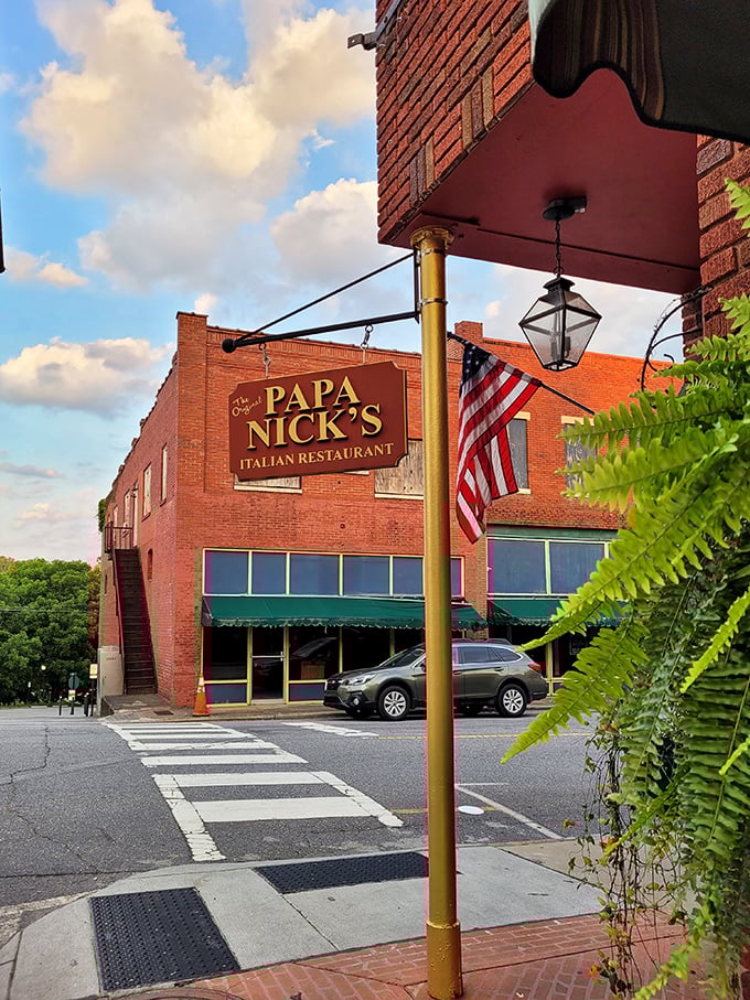 Papa Nick's Italian Restaurant occupies the corner like a beloved uncle at a family gathering&mdash;impossible to miss and guaranteed to feed you well.