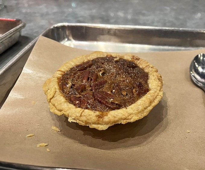 This isn't just pecan pie&mdash;it's a buttery, nutty revelation that makes you wonder why anyone bothers with birthday cake when this exists in the world.