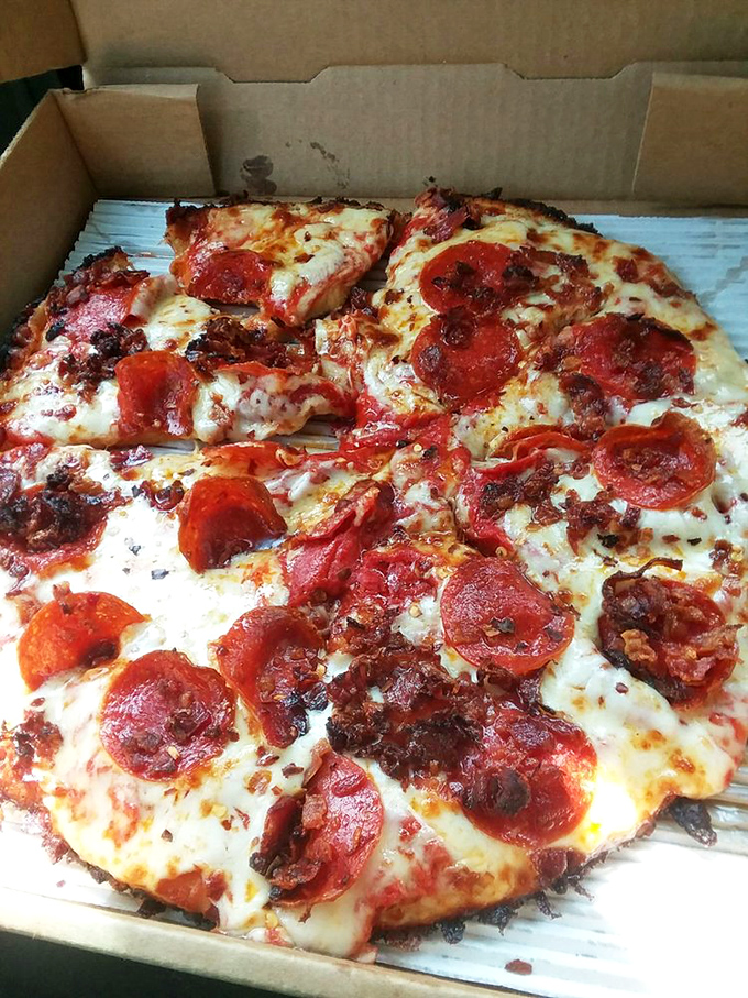 The star of the show: pepperoni that curls into perfect little flavor cups, creating those coveted crispy edges that pizza dreams are made of.