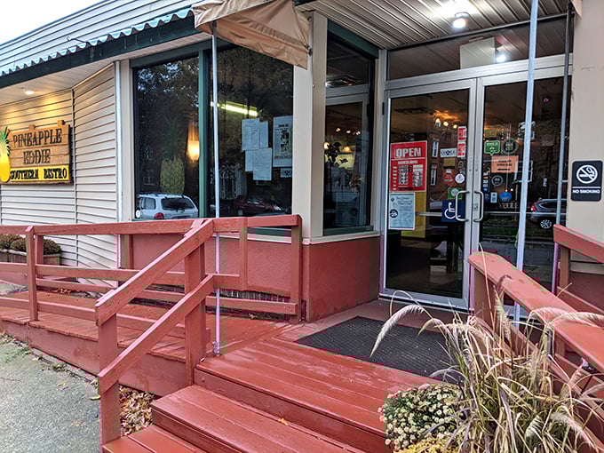 The unassuming exterior of Pineapple Eddie belies the culinary treasures within&mdash;like finding a secret passage in your hometown.