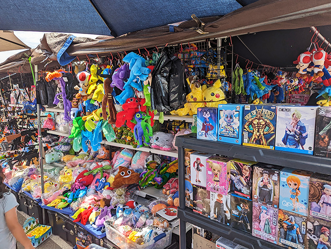 Plush toy heaven! This booth's explosion of colorful characters would make any kid (or nostalgic adult) stop in their tracks.