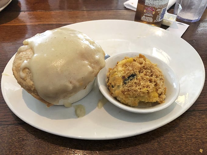 A chicken pot pie so heavenly it makes you wonder if clouds taste this good. That gravy could end family feuds.