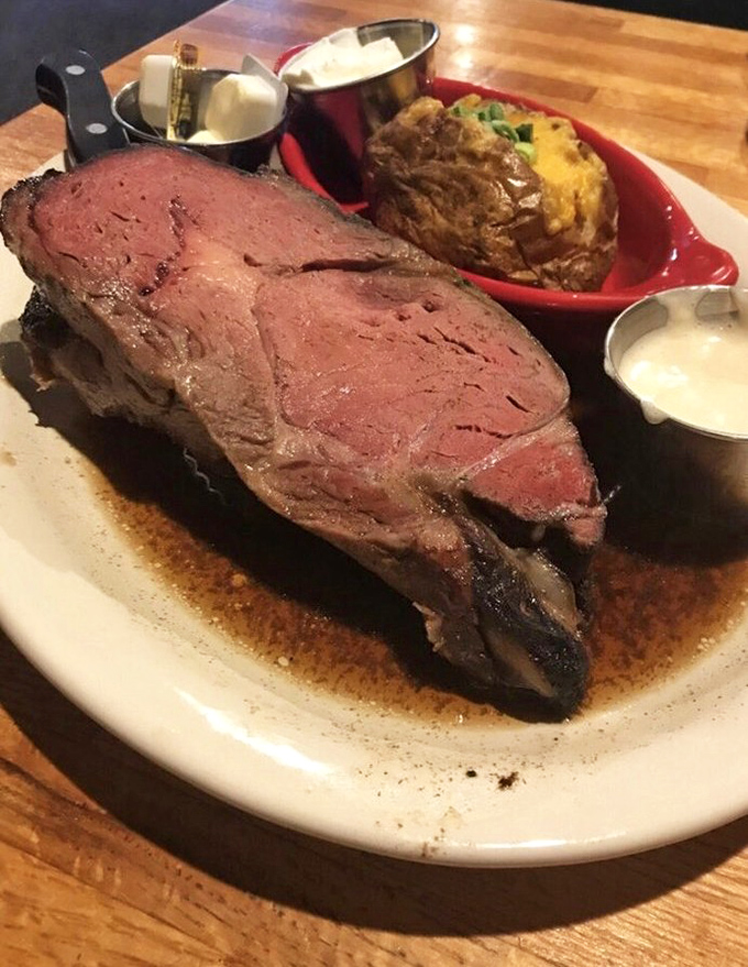Prime rib so perfectly cooked, it makes you wonder if the chef has ESP about your exact definition of "medium-rare."