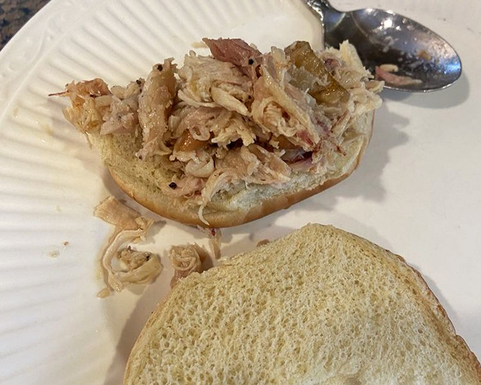 This pulled chicken sandwich with collard greens isn't just lunch&mdash;it's the reason stretchy pants were invented.