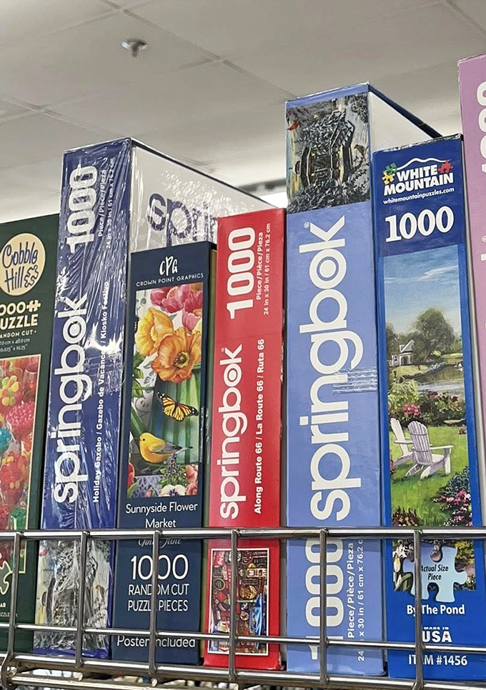 Puzzle heaven for rainy Oklahoma afternoons. Nothing says "I'm committed to indoor entertainment" like tackling a 1,000-piece springbok landscape.