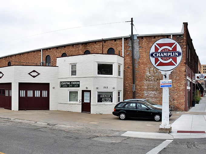 This vintage service station, now repurposed, reminds us that in Salina, history isn't demolished&mdash;it's reimagined with midwestern practicality.
