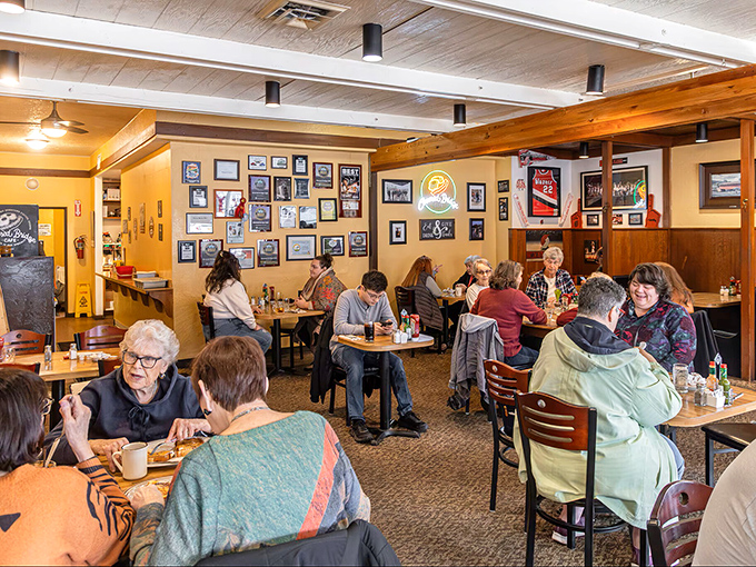 Local diners gather where the coffee's hot, the conversation's warm, and nobody's checking their phone every thirty seconds.
