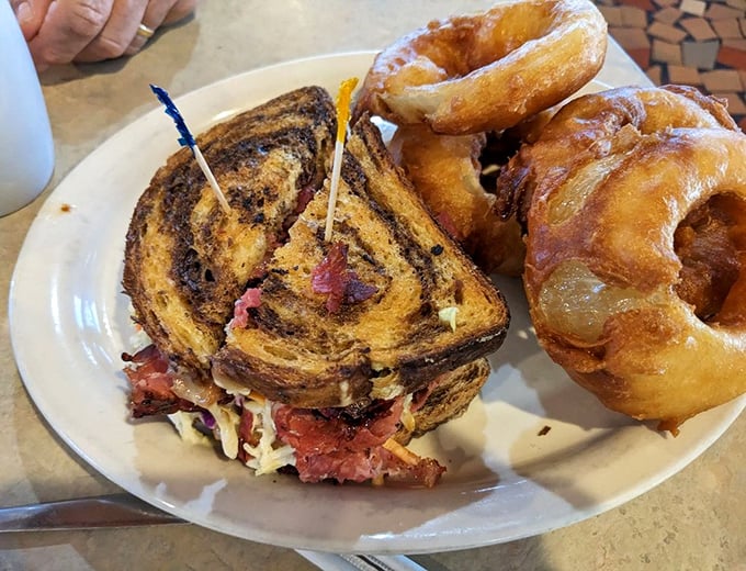 The Reuben that proves sometimes the best things come between two slices of perfectly grilled rye bread.