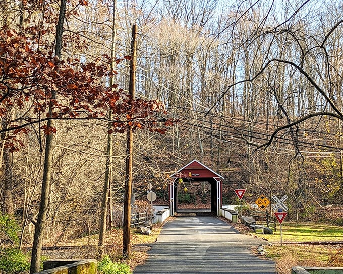 The road less traveled sometimes leads to the most memorable destinations. This approach to Wooddale Bridge promises a journey worth taking.