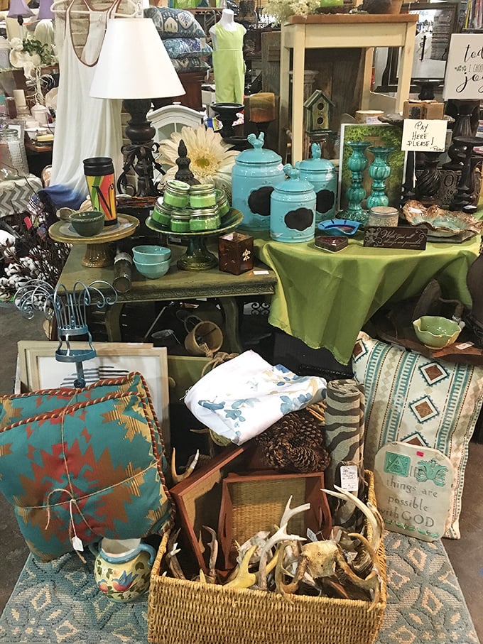 Turquoise canisters and lime green tablecloths prove the seventies had confidence, if not always the best color judgment.