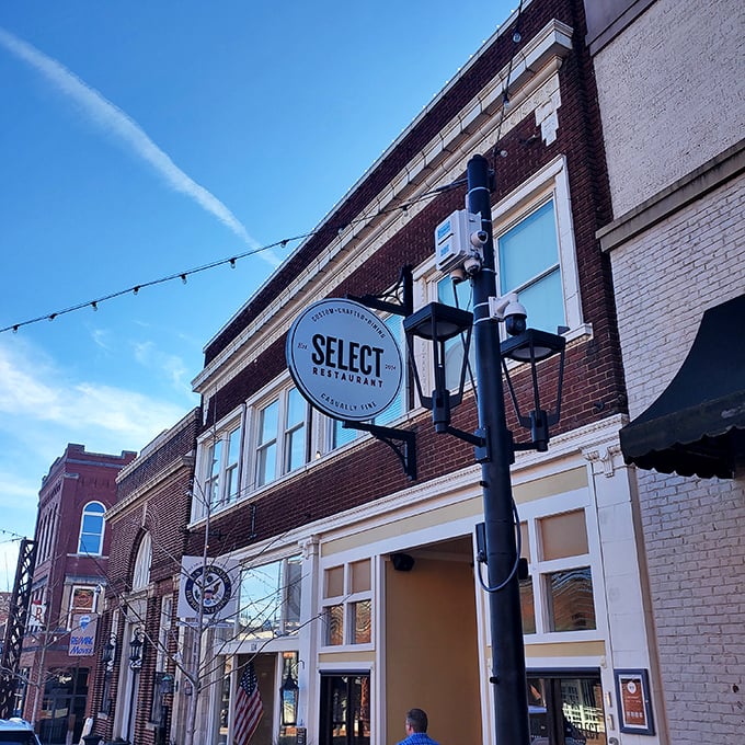 SELECT Restaurant's downtown location proves good taste extends beyond the menu. Brick walls and string lights create ambiance you can't manufacture.