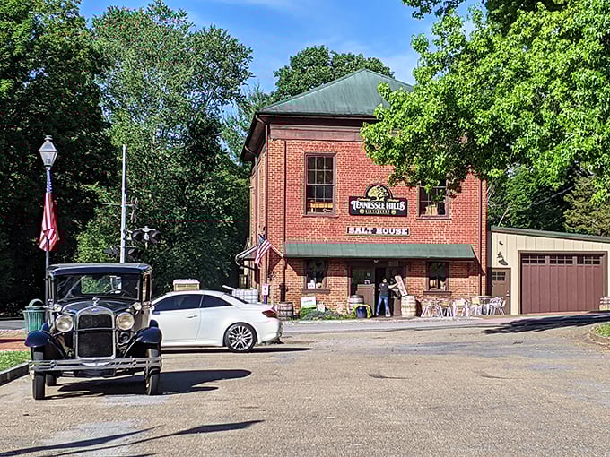 The Jonesborough Repertory Theatre proves small towns can deliver big culture. That vintage car parked outside? Just a hint of the time-traveling magic within.
