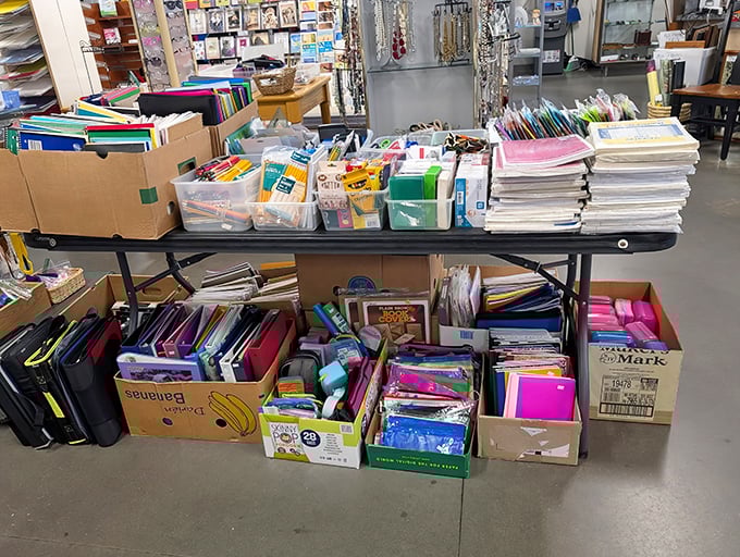 School supply central&mdash;where teachers stretch budgets and parents find salvation. That science project just got a whole lot more affordable.