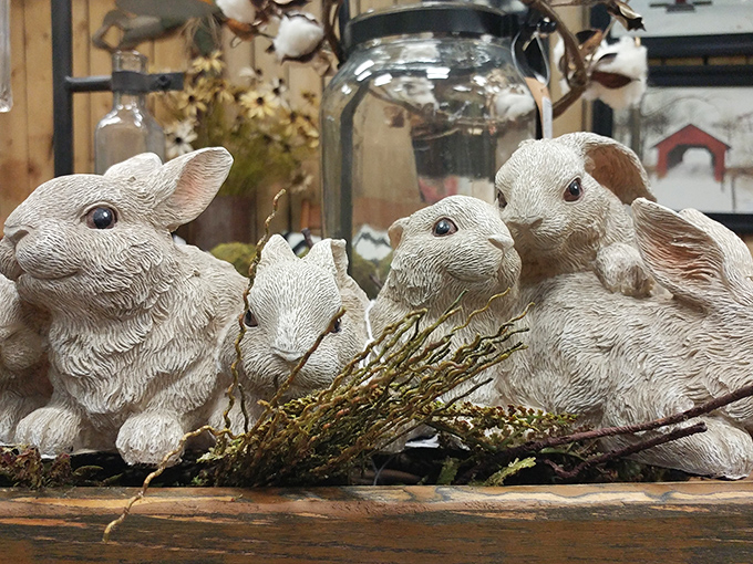 These ceramic rabbits aren't just staring at you&mdash;they're judging your home decor choices and finding them woefully lacking in whimsy.