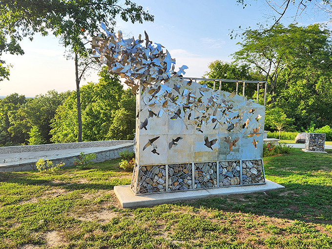 Art in nature: proof that even in the wilderness, humans can't resist saying "I was here" in the most beautiful way possible.