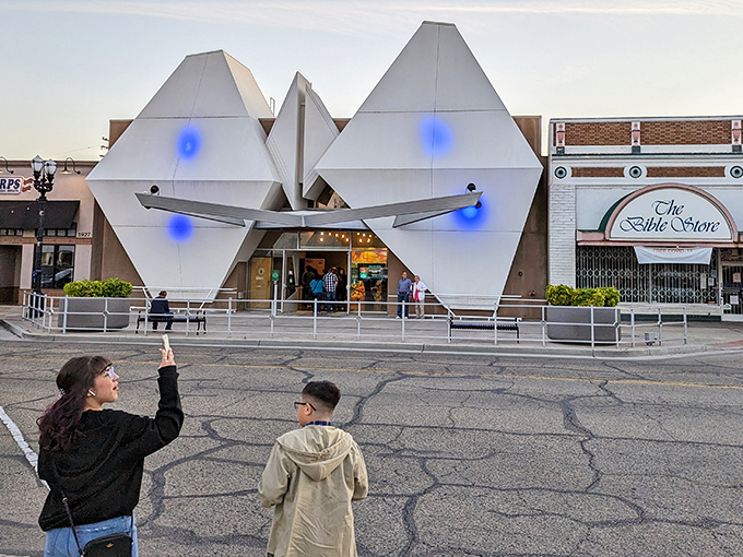 The Selma Arts Center's striking modern architecture stands out like an artistic exclamation point amid the town's more traditional buildings.
