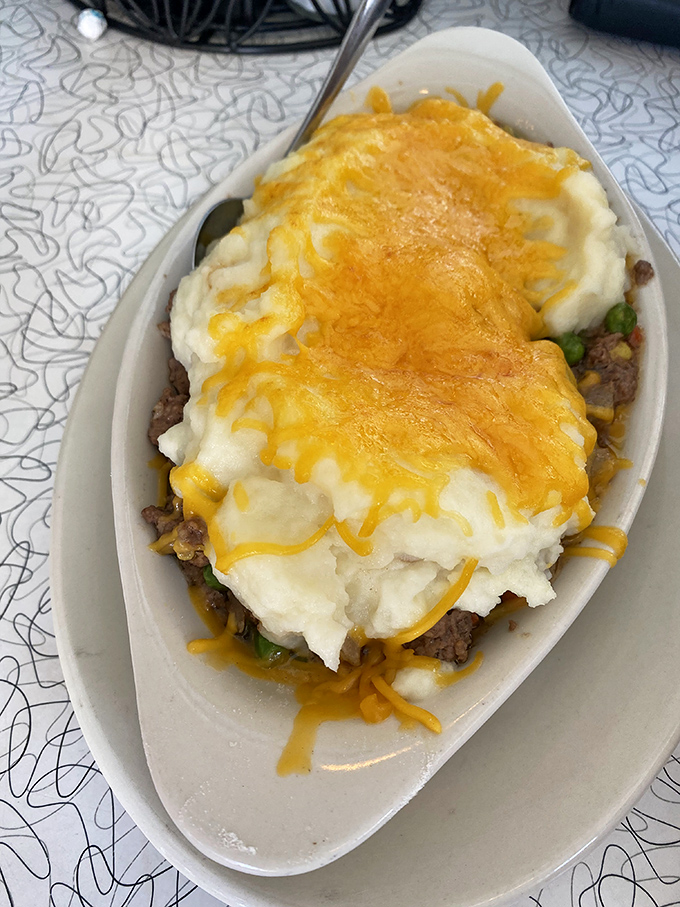 Comfort food doesn't get more comforting than this shepherd's pie&mdash;a blanket of mashed potatoes tucking in all that savory goodness below.