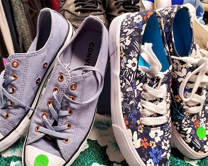 Sneaker seekers rejoice! From basic blues to floral fantasies, these kicks prove style and comfort aren't mutually exclusive, even on a thrift store budget.