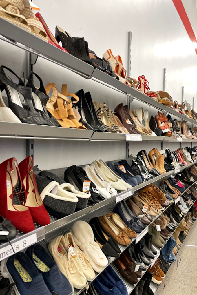 The shoe section rivals Imelda Marcos's closet, with everything from practical flats to those red heels calling your name.