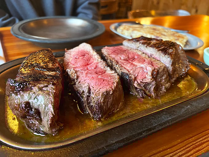 Steak cut so perfectly it could make a vegetarian weep. The sirloin at Lindey's showcases the art of proper aging and cooking technique.