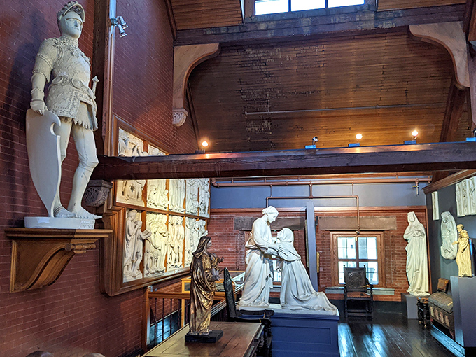 Inside Slater Memorial Museum, classical sculptures strike poses that would make any yoga instructor jealous.