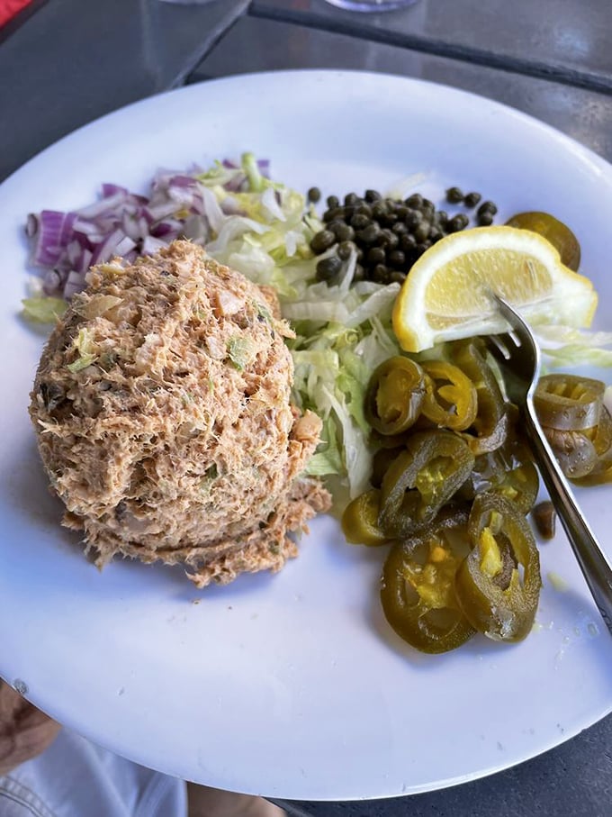 That smoked fish dip looks like it could convert even the most stubborn landlubber into a seafood devotee.